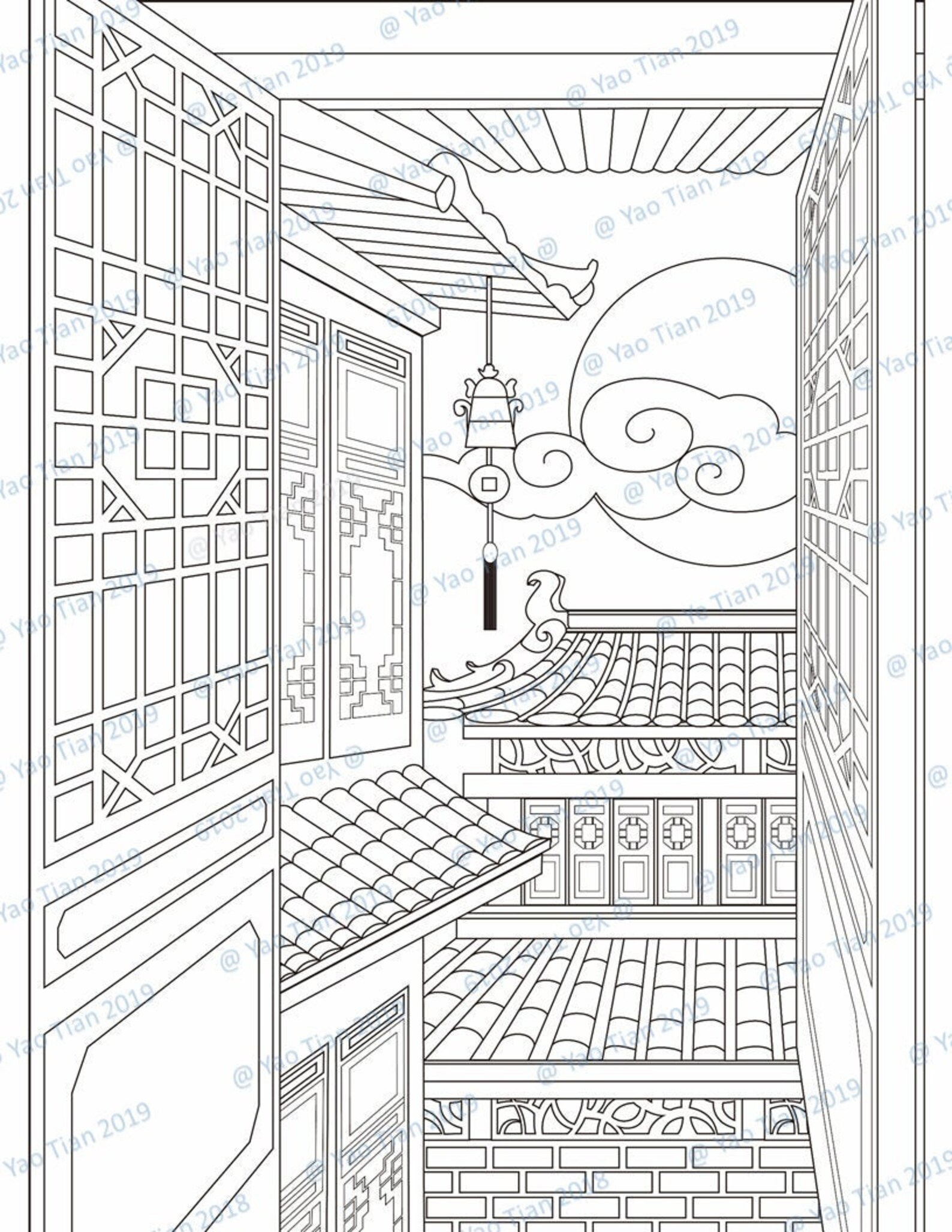 Window Instant Download Coloring Page - Etsy