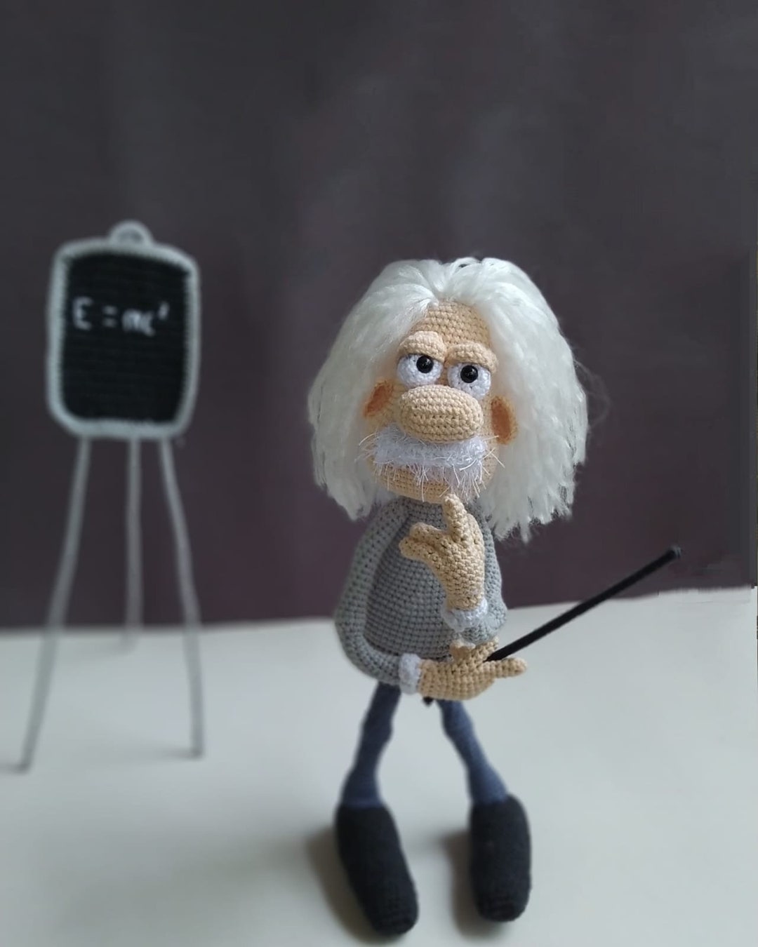 Einstein Doll for Sale, Crochet Albert Einstein Doll, Father's Day Gift ...