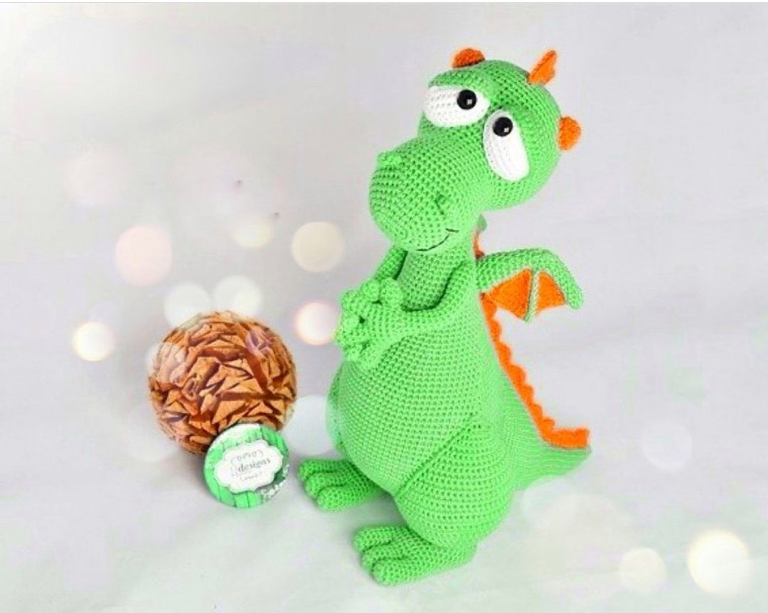 Crochet Dragon Plushie , Handmade Drangon Plushie, Halloween Gift Idea ...
