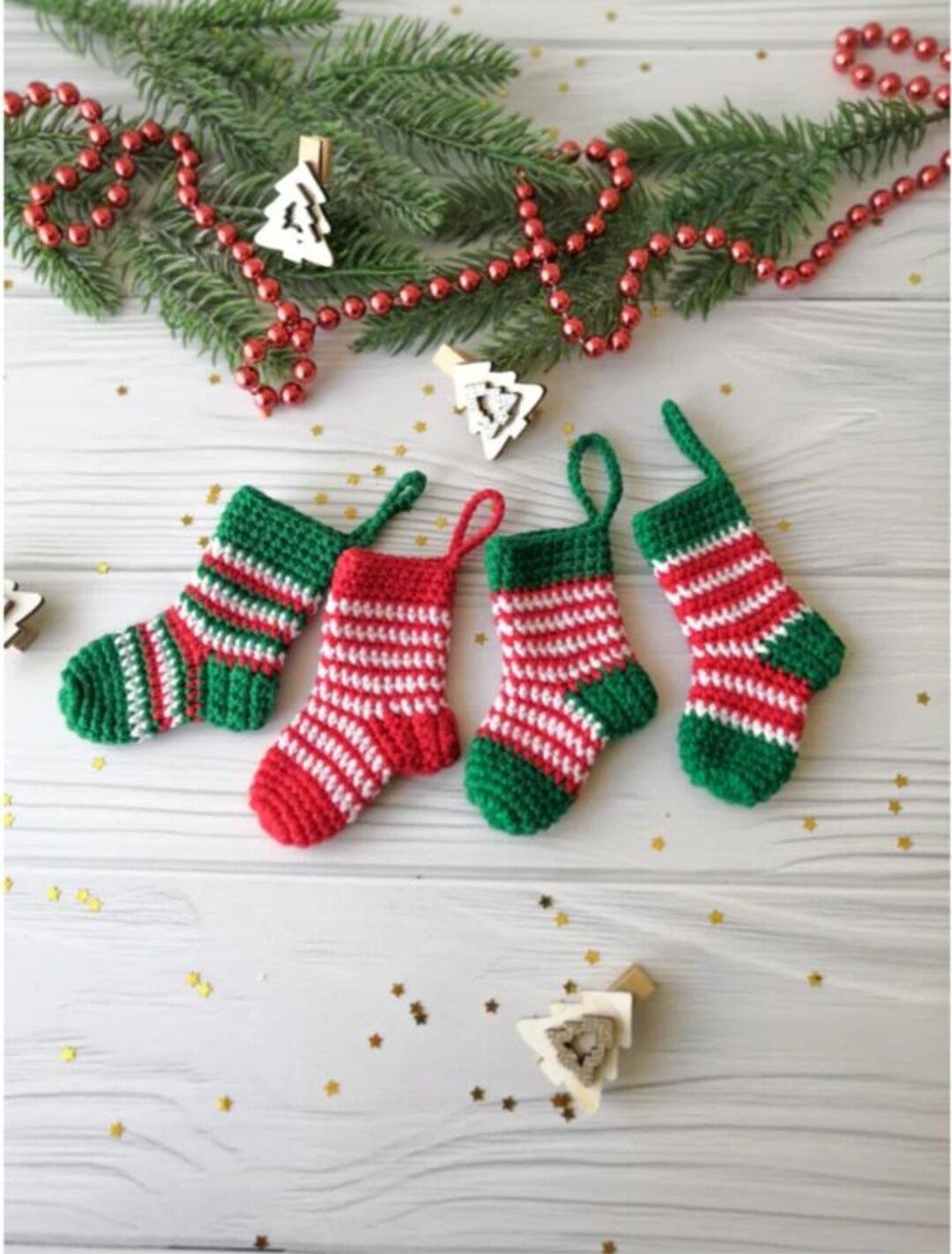 Advent Calendar Mini Stocking, Christmas Garland Countdown, Holiday ...