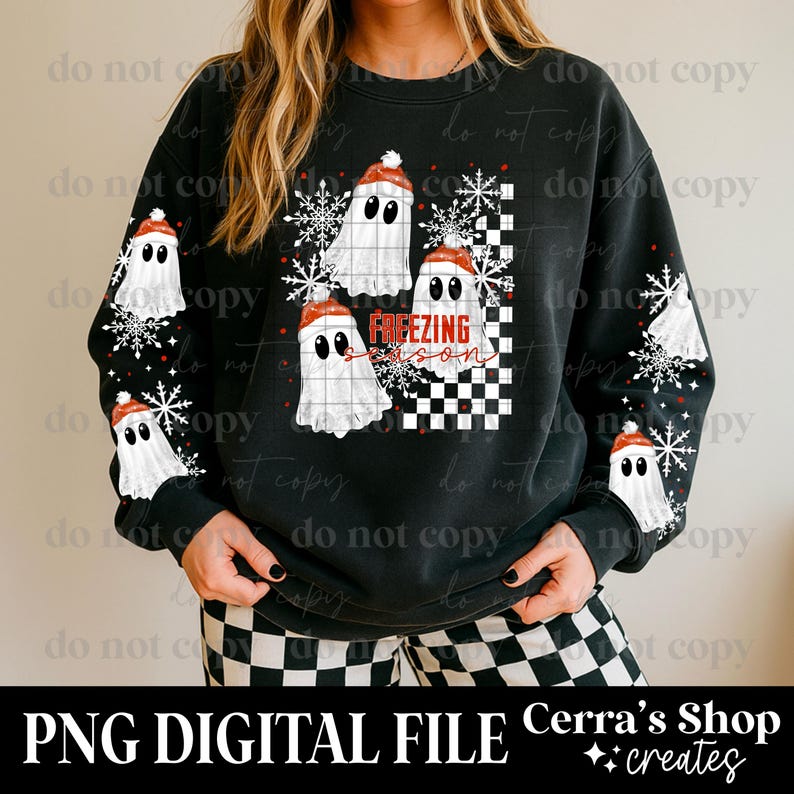 Freezing Season Ghosts With Sleeves PNG, Christmas - Etsy