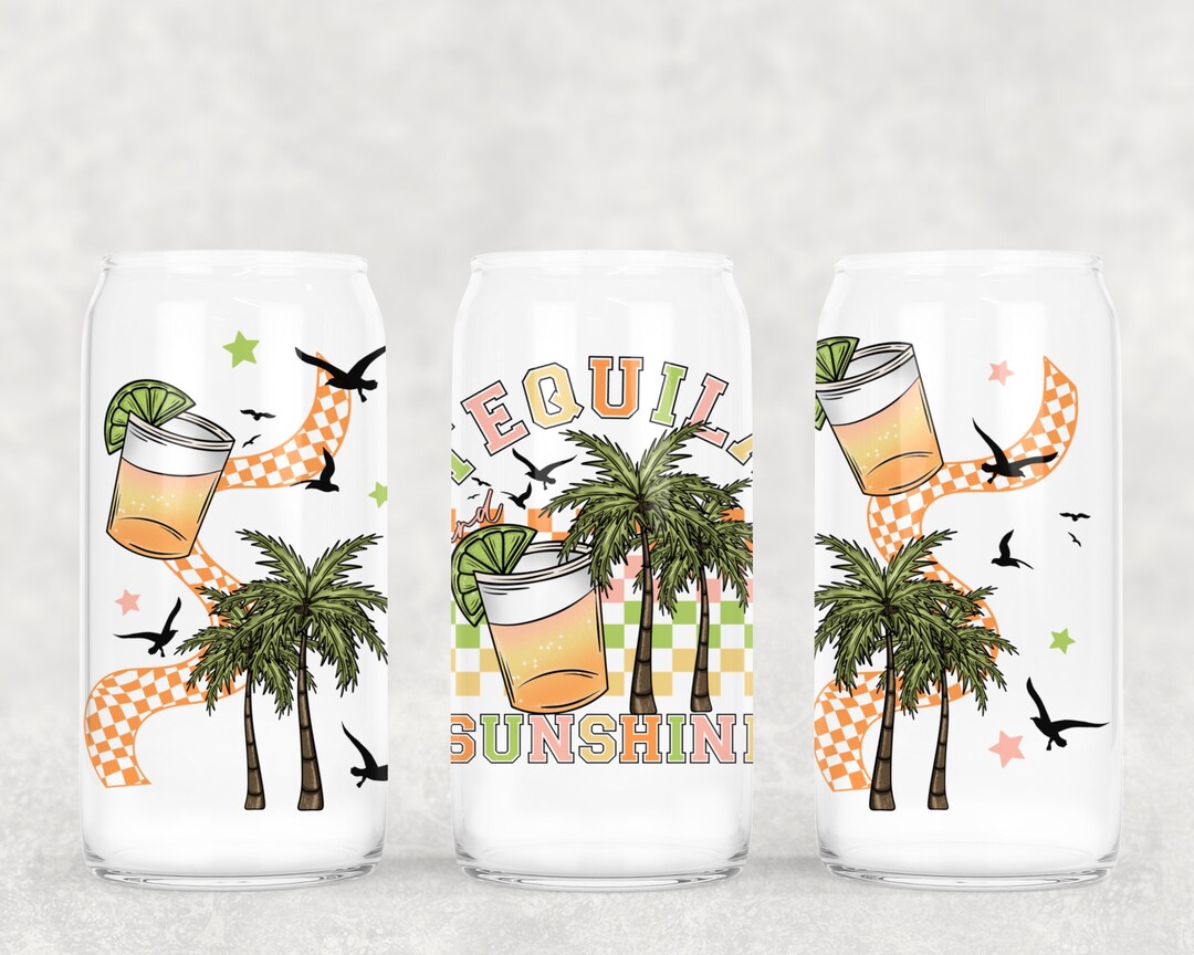 Tequila Sunshine Tumbler Wrap | Libby Glass Wrap | Sublimation Wrap - Etsy