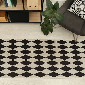 SINTRA Art Mat, Grey/black Vinyl Protective Mat, Checkered Design ...