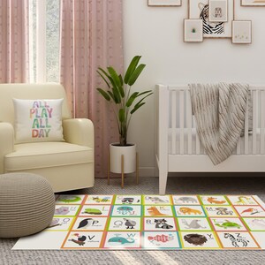 Animal Alphabet Art Mat JUVENILE Collection Vinyl Mat Vinyl - Etsy Canada