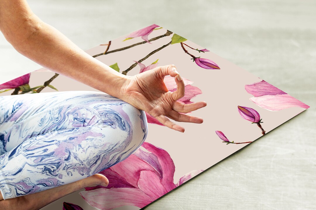 BELLA Art Mat, Pink Vinyl Protective Mat, Flower Design, Waterproof ...