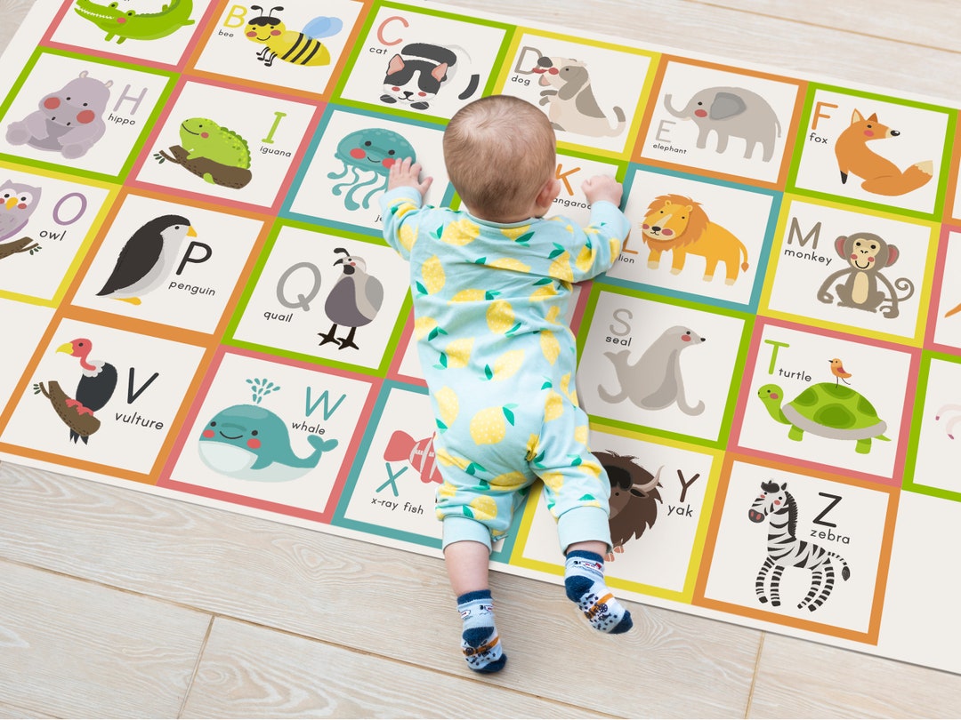 Animal Alphabet Art Mat JUVENILE Collection Vinyl Mat Vinyl - Etsy Canada