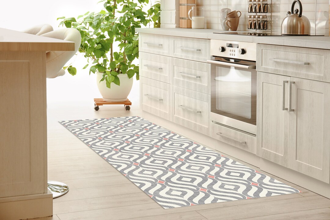 RUMI Art Mat, White/grey Vinyl Protective Mat, Diamond Pattern Design ...