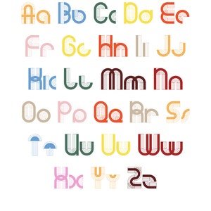 ALPHABET Art Mat, White Vinyl Kids/baby Floor Mat, Alphabet Design ...