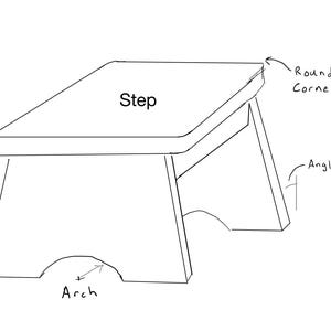 Handmade Hard Maple Step Stool: Solid Wood Kitchen Step (6 or 8 Inch ...