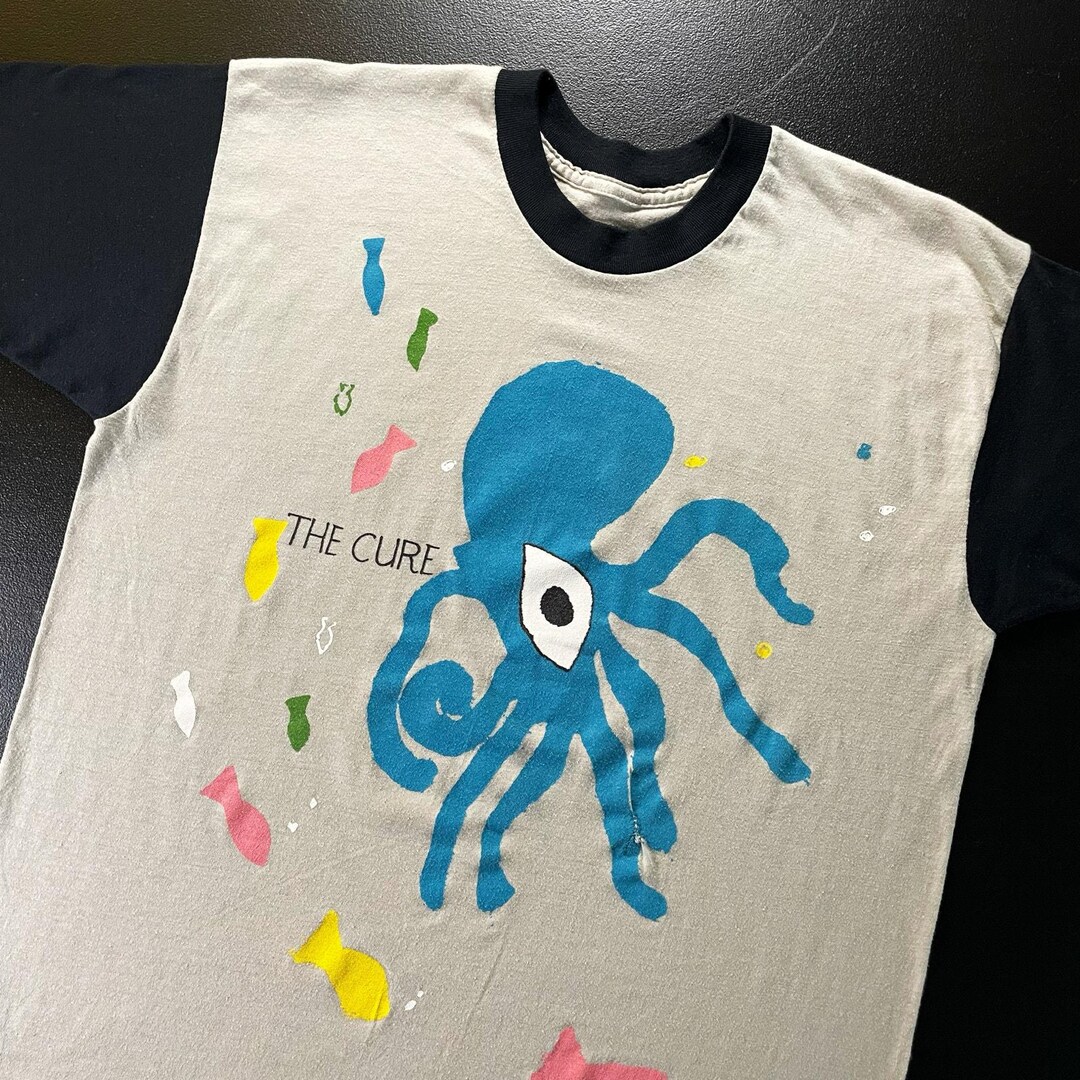 Vintage 80s the Cure Head on Door Tour 1986 Octopus T-shirt Robert ...