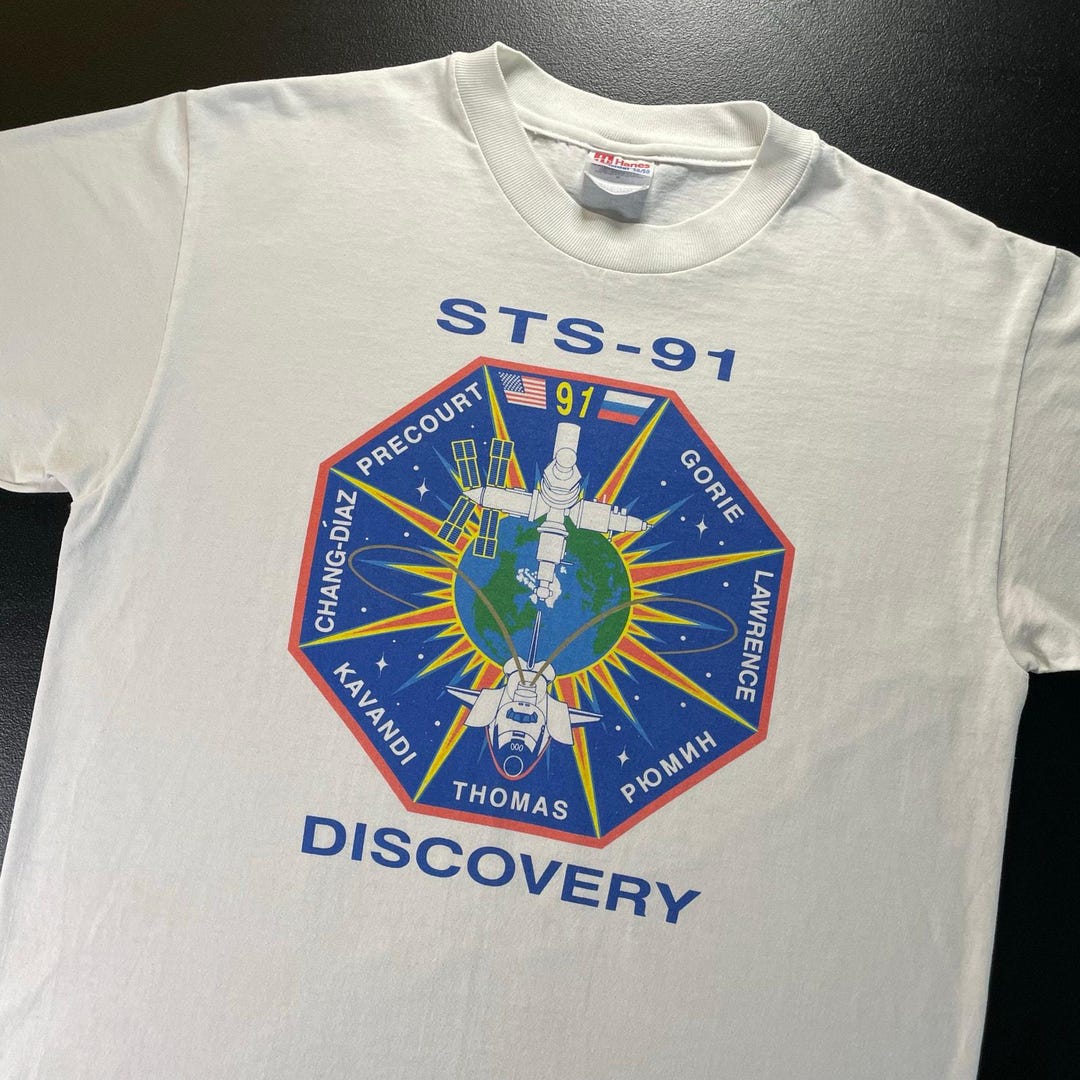 Vintage 90s NASA Discovery Space Shuttle STS-91 T-shirt Large - Etsy