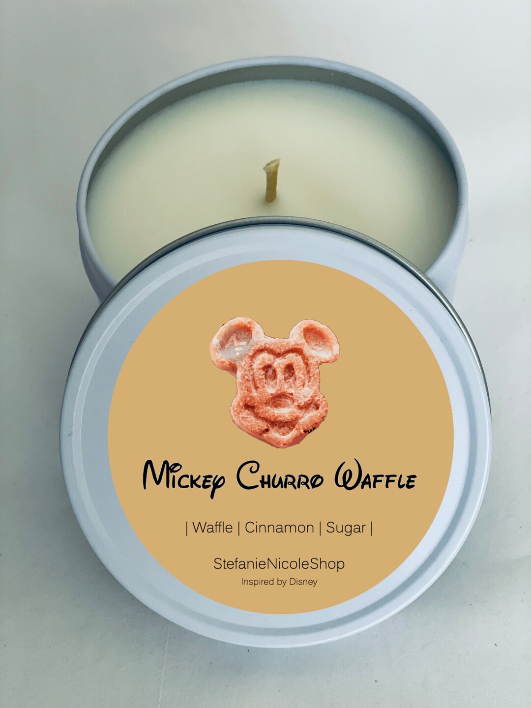 Mickey Churro Waffle - Disney Candle - Inspired by Disney 8 Oz. - Etsy