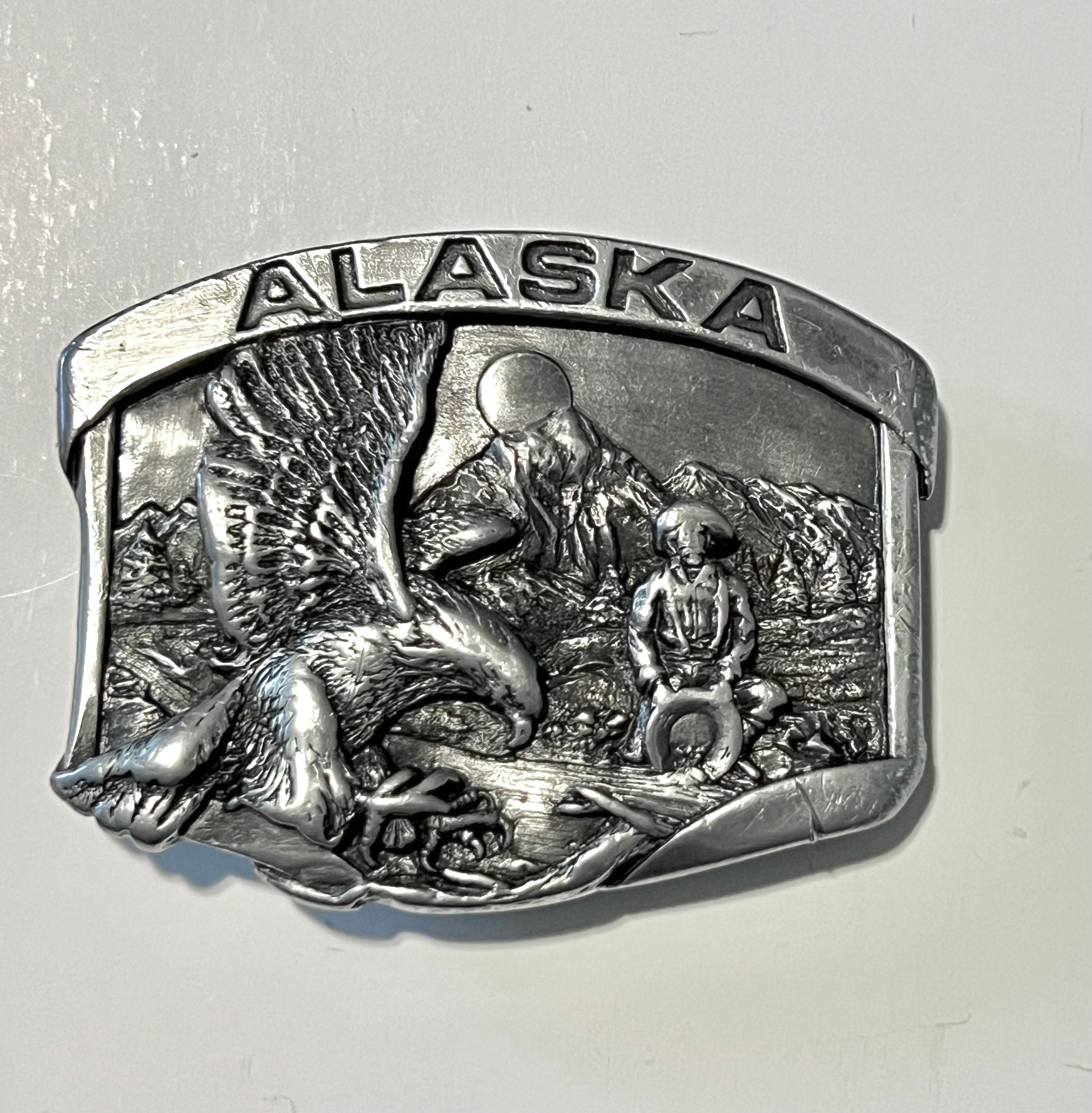 Vintage Alaska Belt Buckle 1984 - Etsy