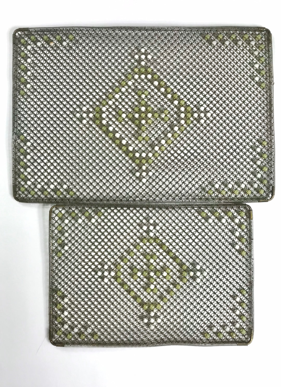 Antique Metal and Glass Bead Trivets Twisted Metal Vintage Trivet - Etsy