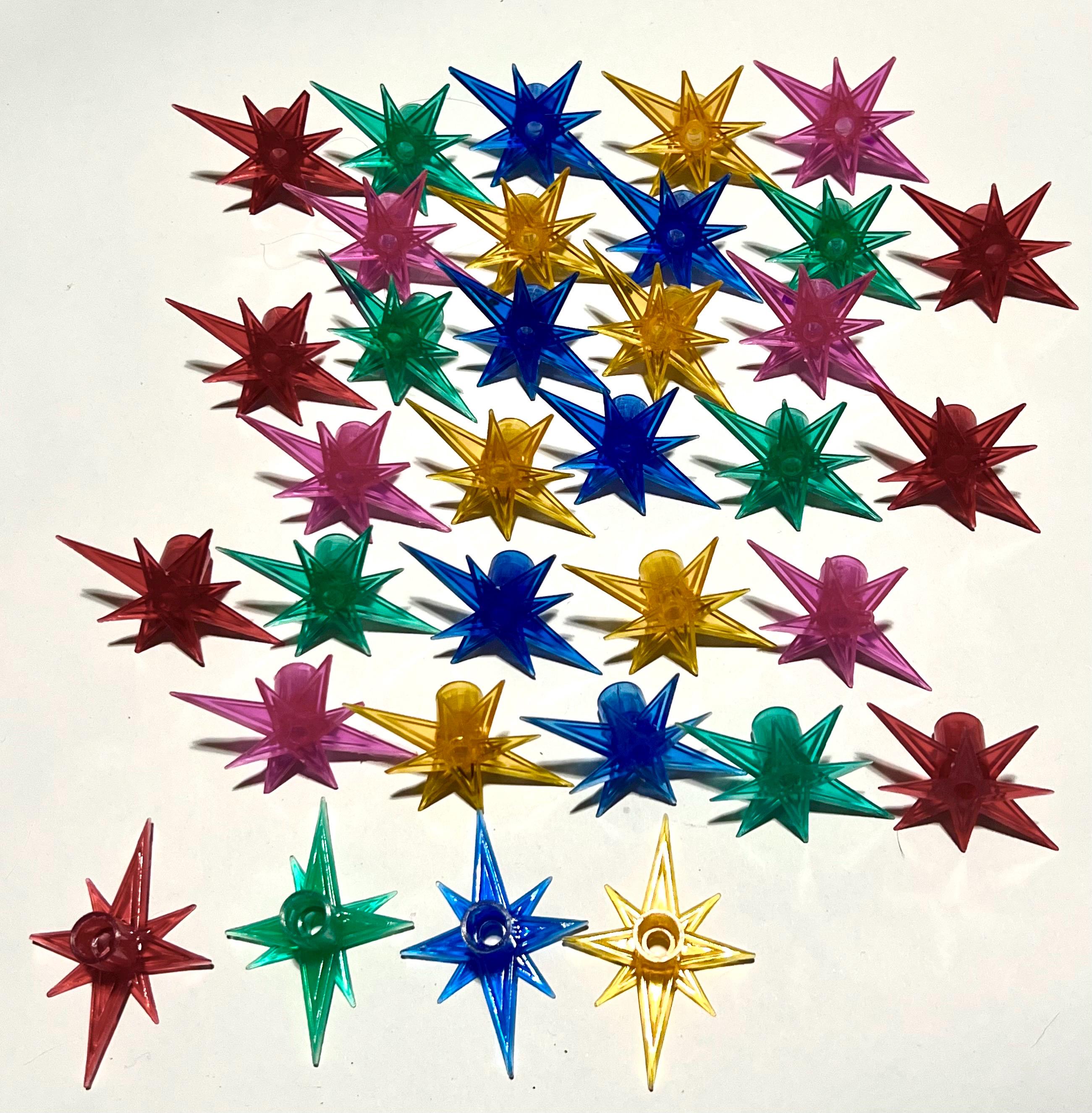 Vintage Atomic Star Light Reflectors Covers Christmas Lights 34 Pieces ...