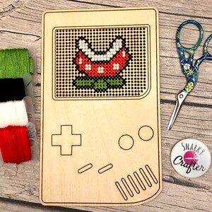 Stitchable Wooden Retro Video Game Handheld Console | Cross Stitch ...