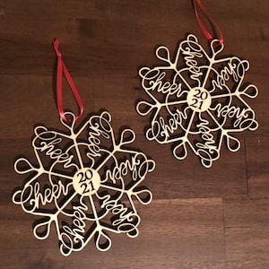 Cheerleading "cheerflake" Snowflake Ornaments: Gift Idea for Cheer Mom ...