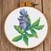 Texas Blue Bonnet Cross Stitch Pattern | Watercolor Bluebonnet: Full ...