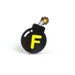 F Bomb Needle Minder | Naughty F Word Needle Magnet | Black Round F ...
