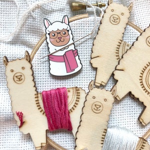 BUNDLE: Llama Floss Spools + Magnetic Enamel Needle Minder | Set of 4 ...