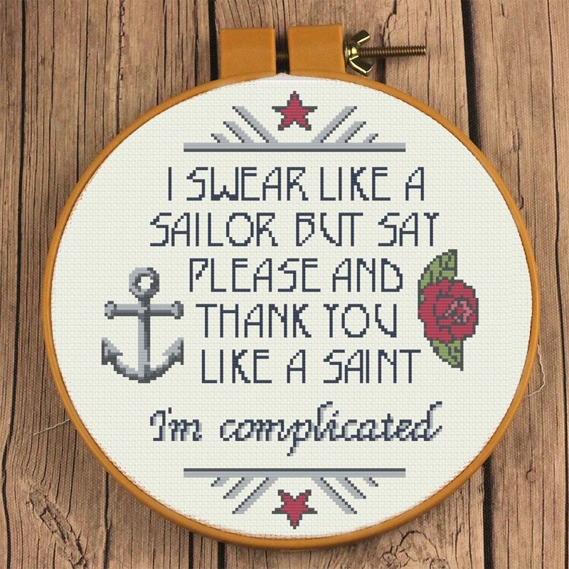 Swear Like a Sailor. Please and Thank You Like a Saint. | Etsy
