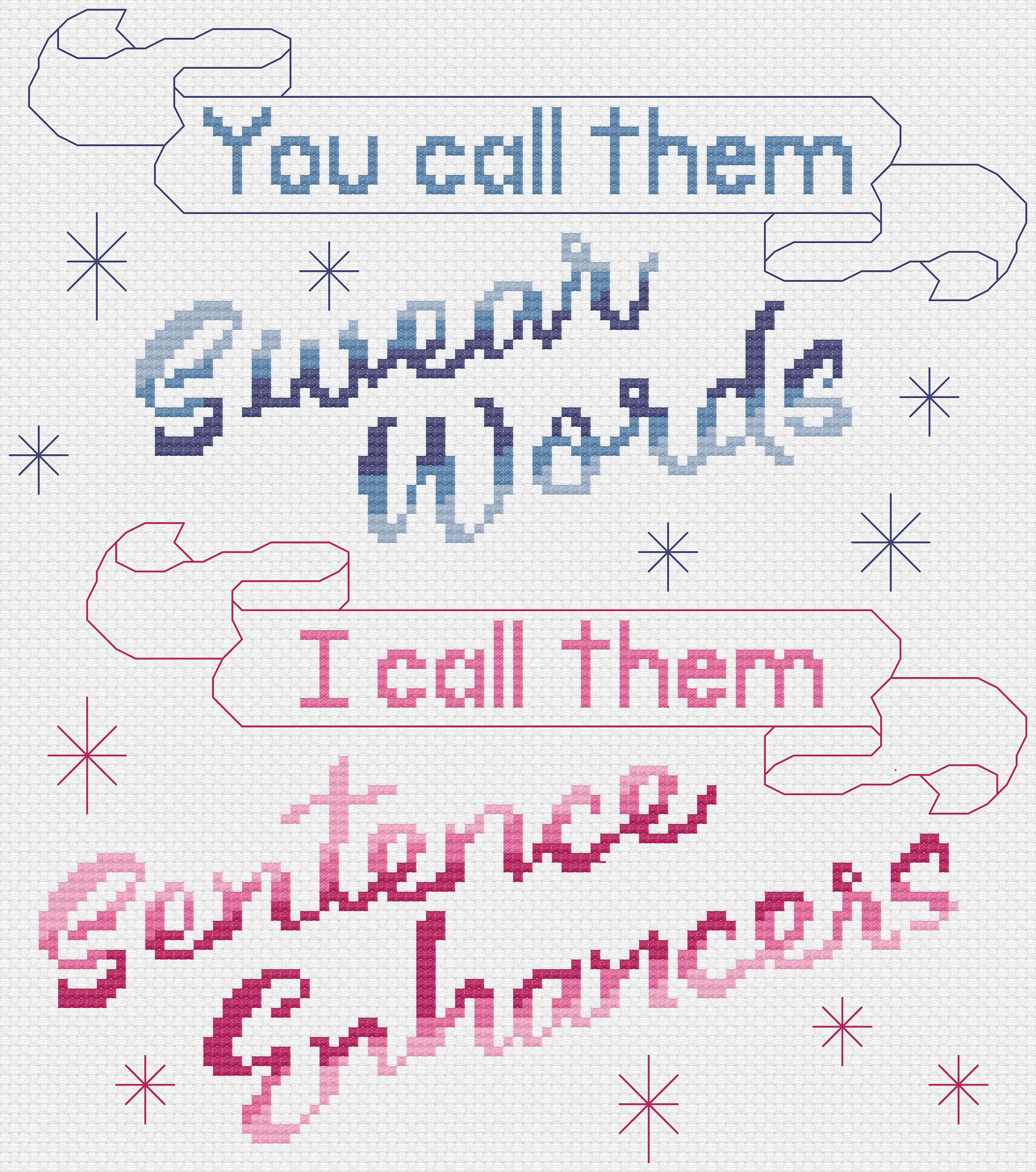 Swear Words Are Sentence Enhancers Sarcastic Cross Stitch - Etsy