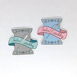 Feeling Stabby Laptop Stickers | Craft Lover Vinyl Decals | Sewist ...