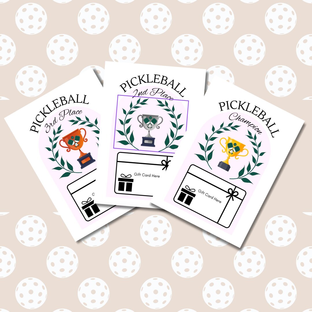 Printable PICKLEBALL Gift Card Holders | DIY Cards | Easy Pickle Ball ...