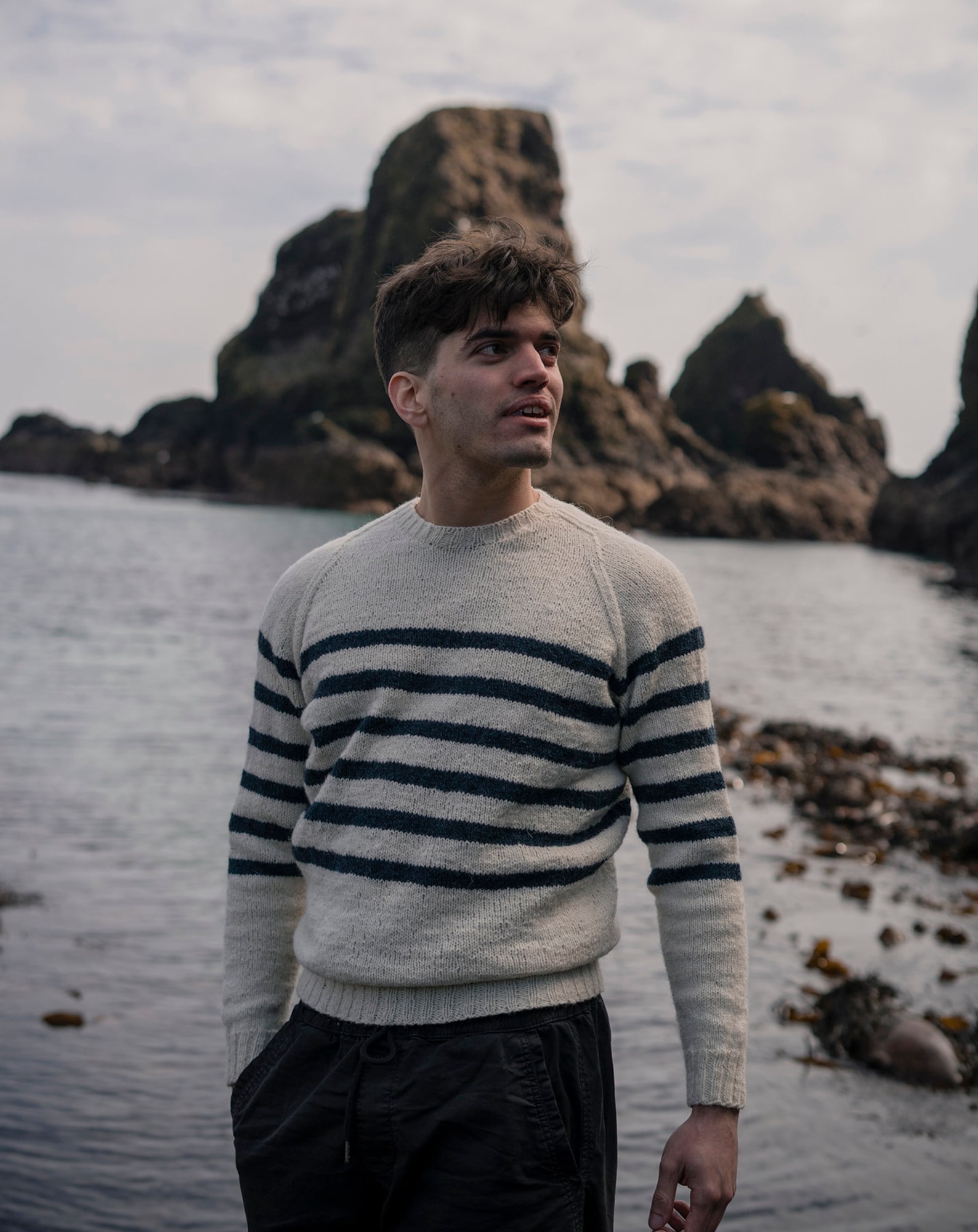 Knitting Pattern Breton Stripes Sweater for Men : Marinière - No Frills ...