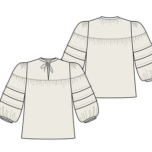 Sewing Pattern Boho Blouse Bohemian Romantic Folk Vintage 70's – Kaolin ...