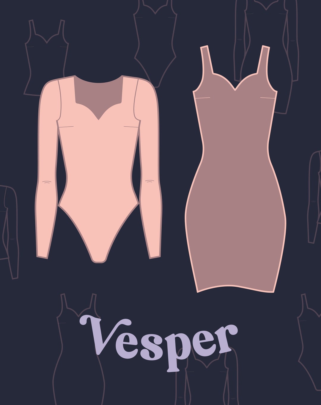 Sweetheart Neckline Bodysuit Sewing Pattern Bodycon Dress Beginner ...