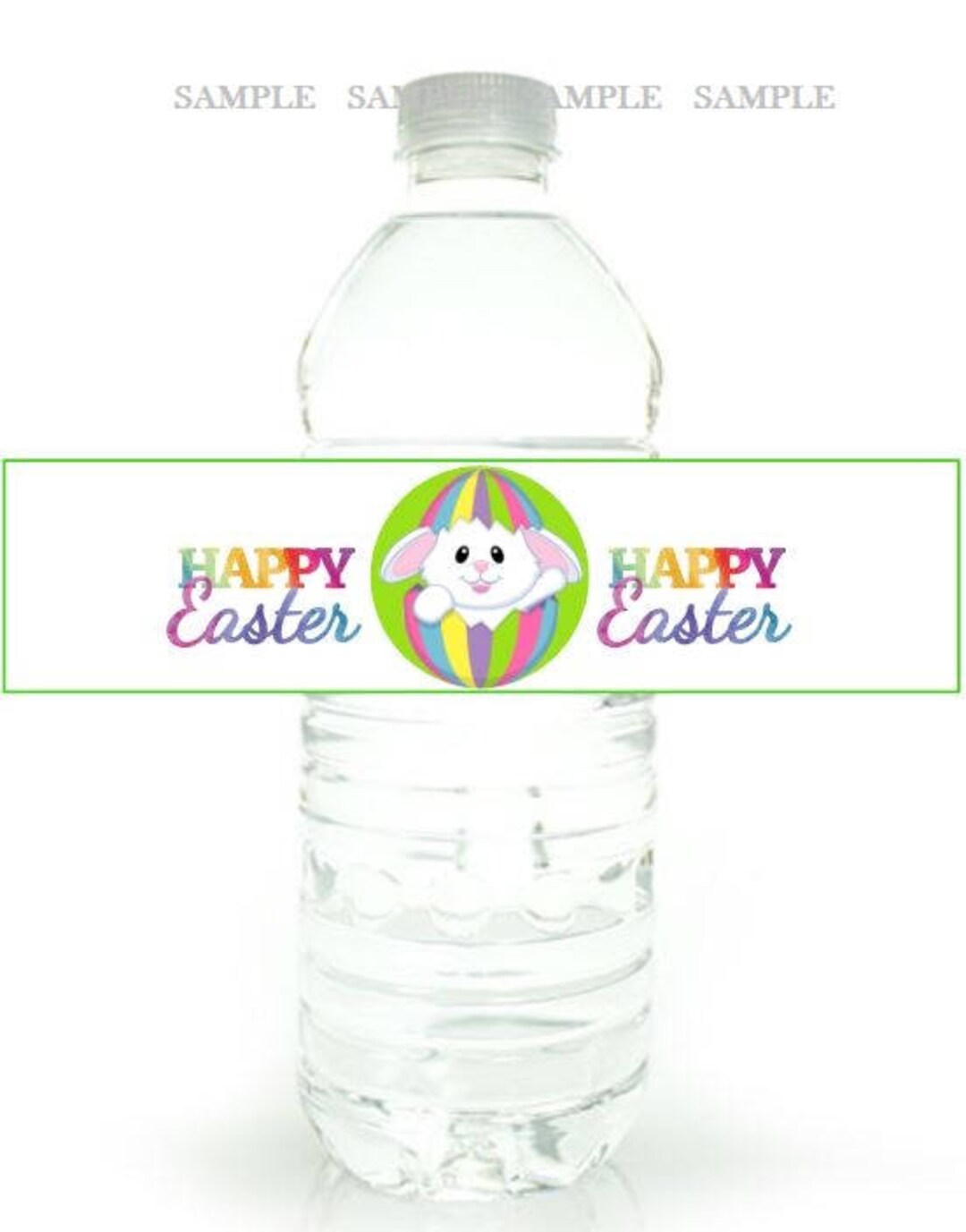 Easter Digital Water Label, Easter Bunny Water Bottle Label, Easter ...