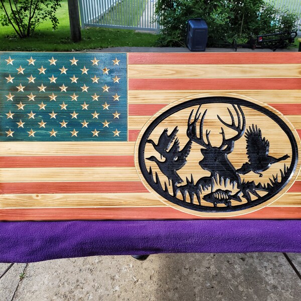 Deer and Fish Flag Signs - Etsy