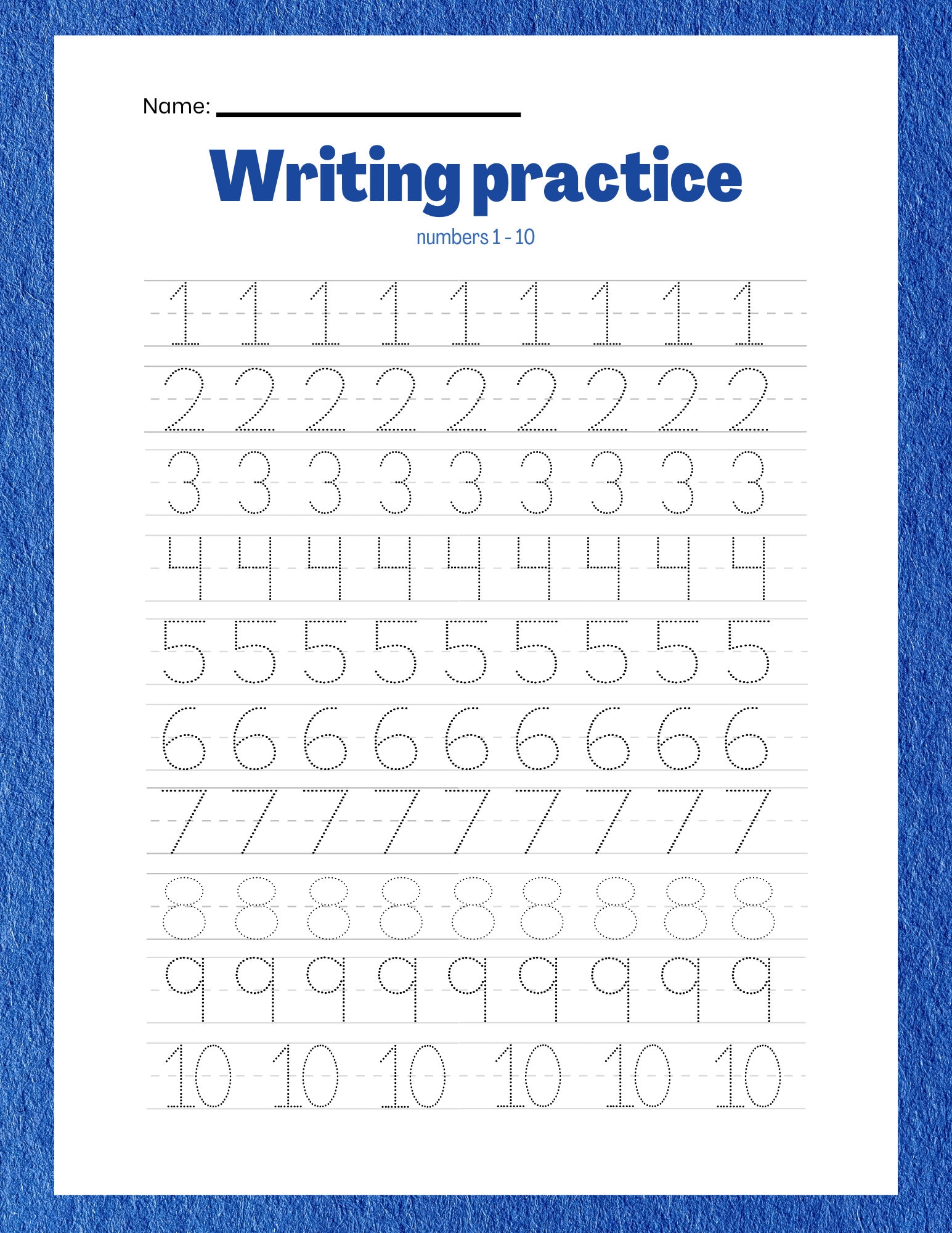 Abc's & Numbers Tracing Practice - Etsy