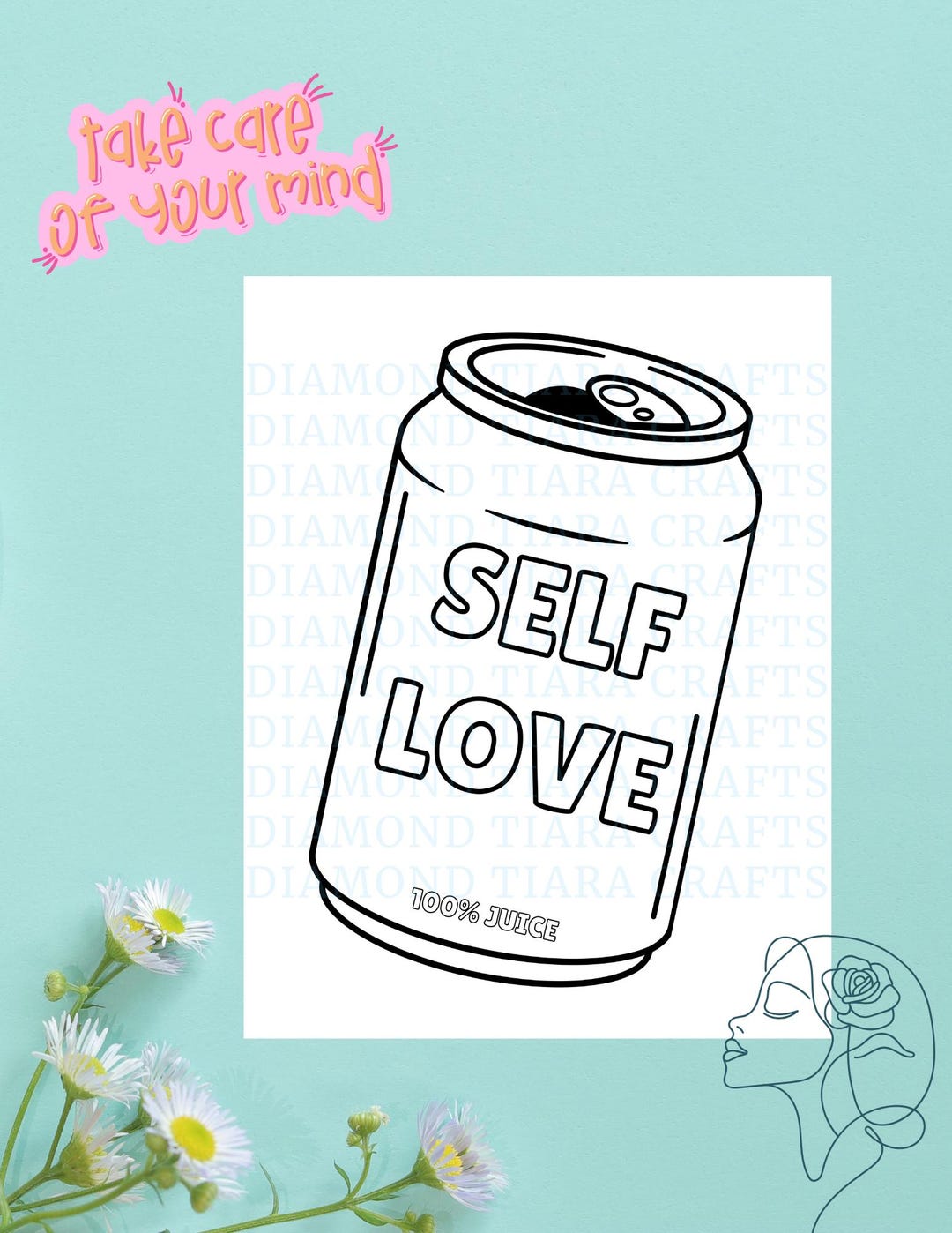 Self-love Outline, Self Care PNG, Instant Download - Etsy