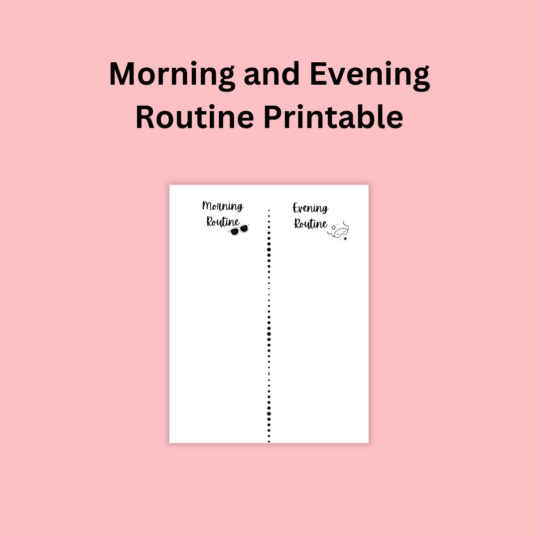 Routine Printable Planner Page, A5, A4, Letter Size Planner Page ...