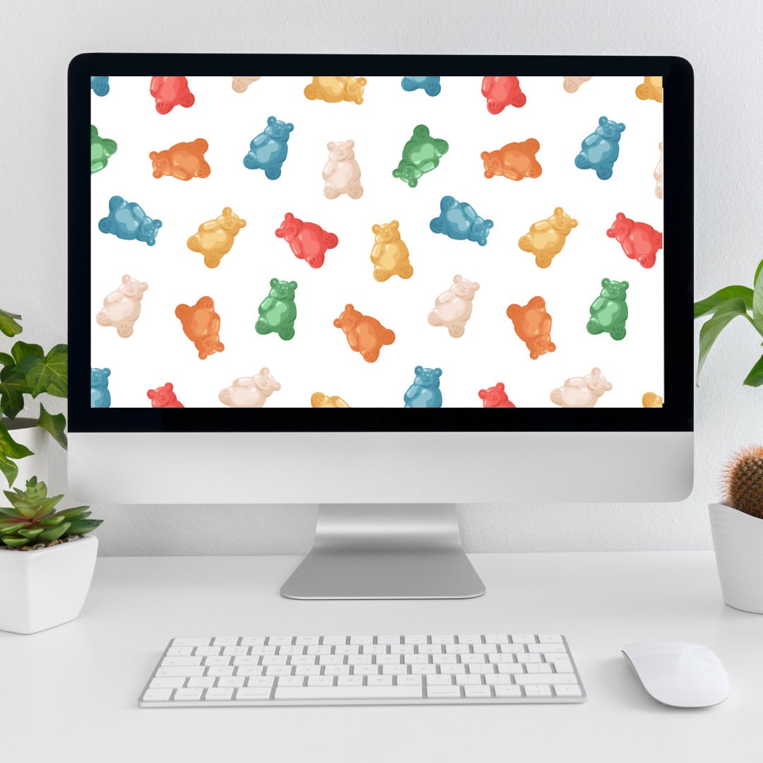 Gummy Bear Desktop Wallpaper Digital Wallpaper Cute - Etsy Australia