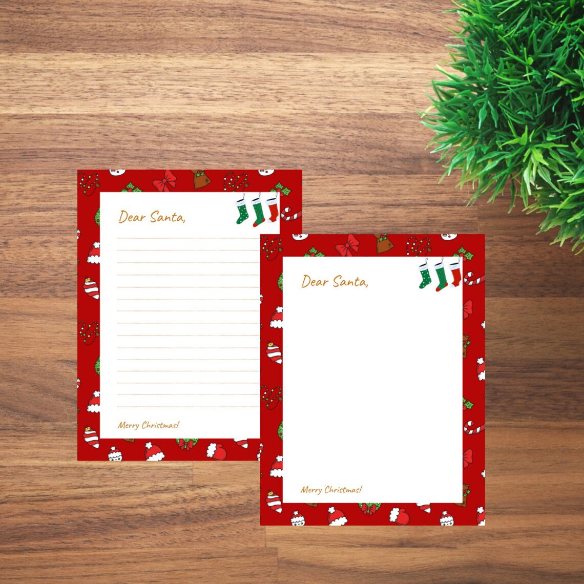Christmas Letter Printable Set| Christmas Wish Letter| Christmas ...