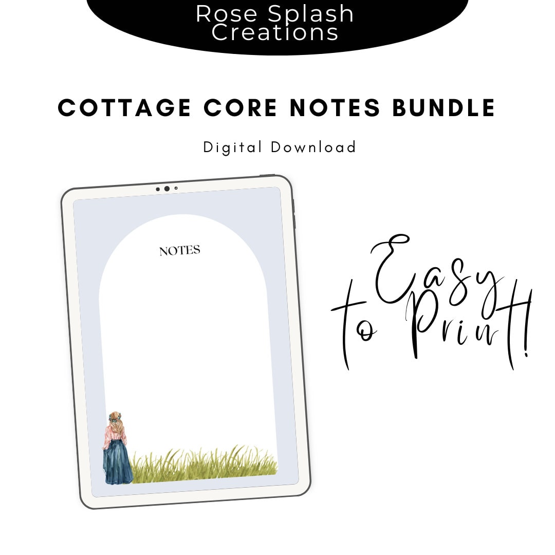 Cottage Core Notes| Printable Notes| Download Note Page| to Do List ...