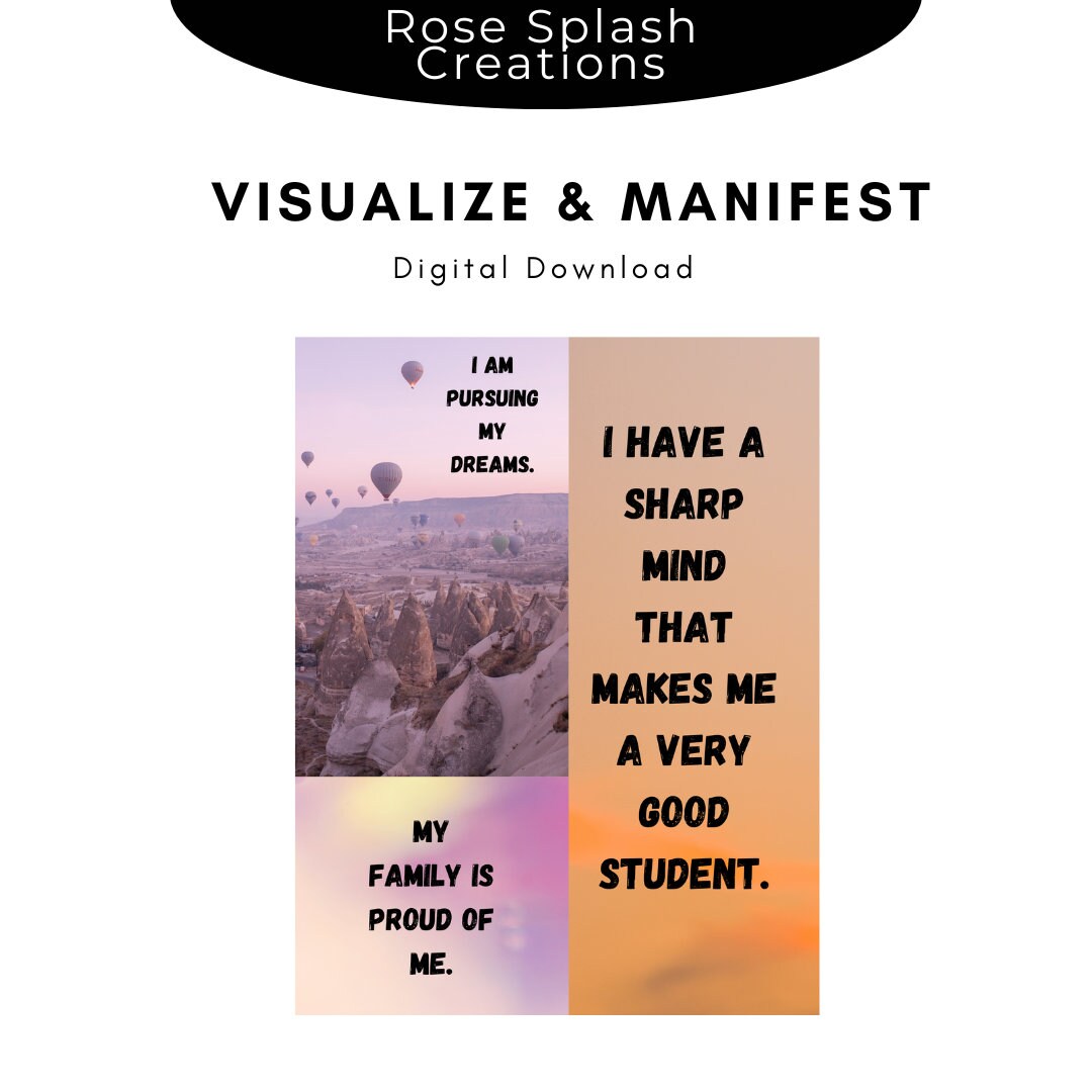 Vision Board for University Students | College Student Printables ...