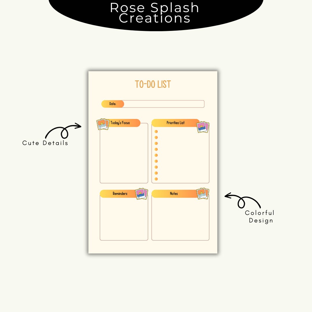 To Do List Printable| Organizational Printables| Cute to Do List PDF ...