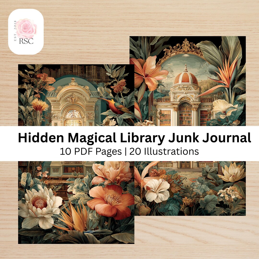 Hidden Magical Library Junk Journal| Printable Junk Journal Pages for ...
