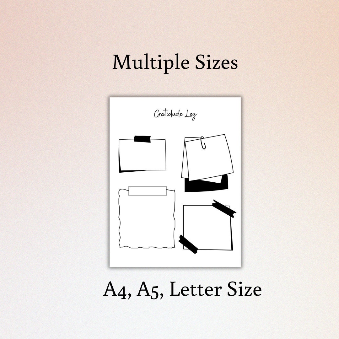 Sticky Notes Gratitude Log: Cute & Creative PDF| Thankfulness Log ...