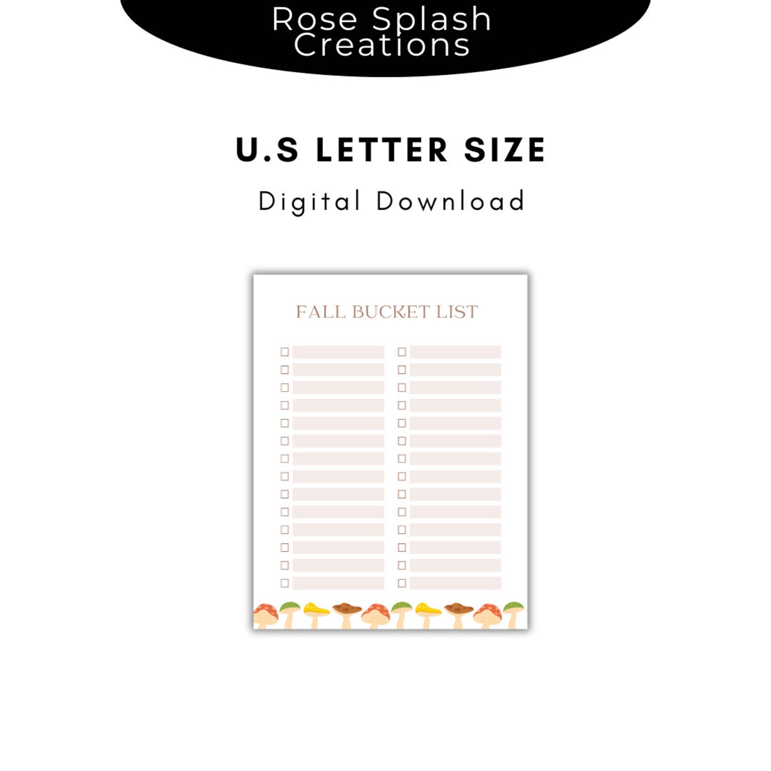 Fall Bucket List Printable, Bucket List for the Fall, Fall Printables ...