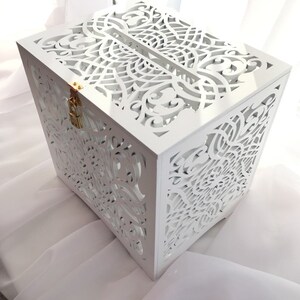 Wedding Card Box | Reception Box With Lock & Slot | Wedding Money Box ...