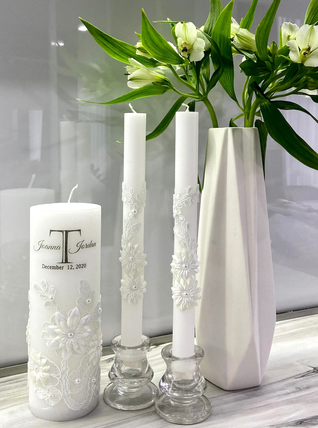 Unity Candle Set for Weddining | Unity Ceremony Candles | Unity Candles ...