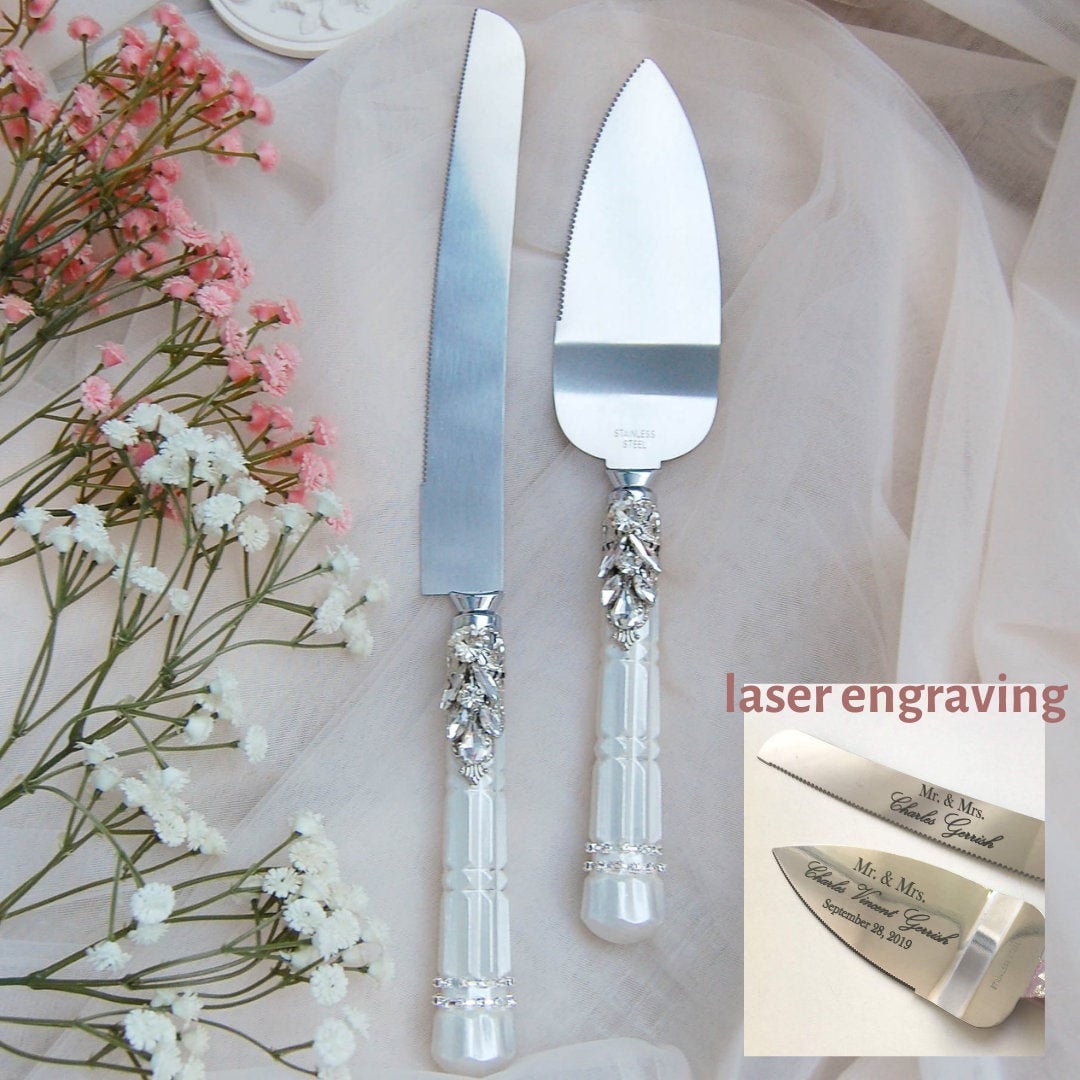 Cake Cutting Set Wedding Cake Knife and Server Set Wedding | Etsy