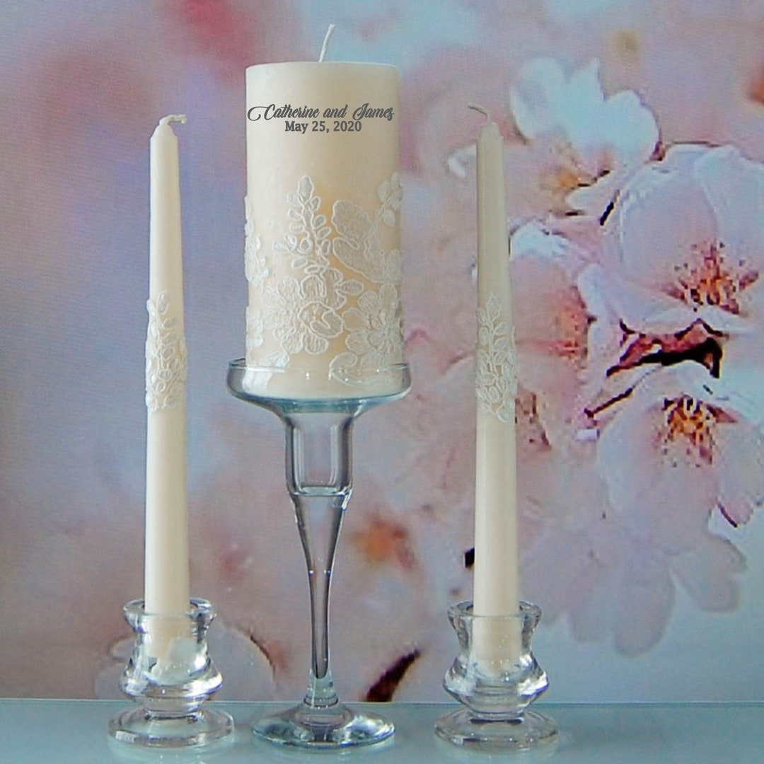 Wedding Unity Candle Set for Wedding Personalized Unity Candle Set ...
