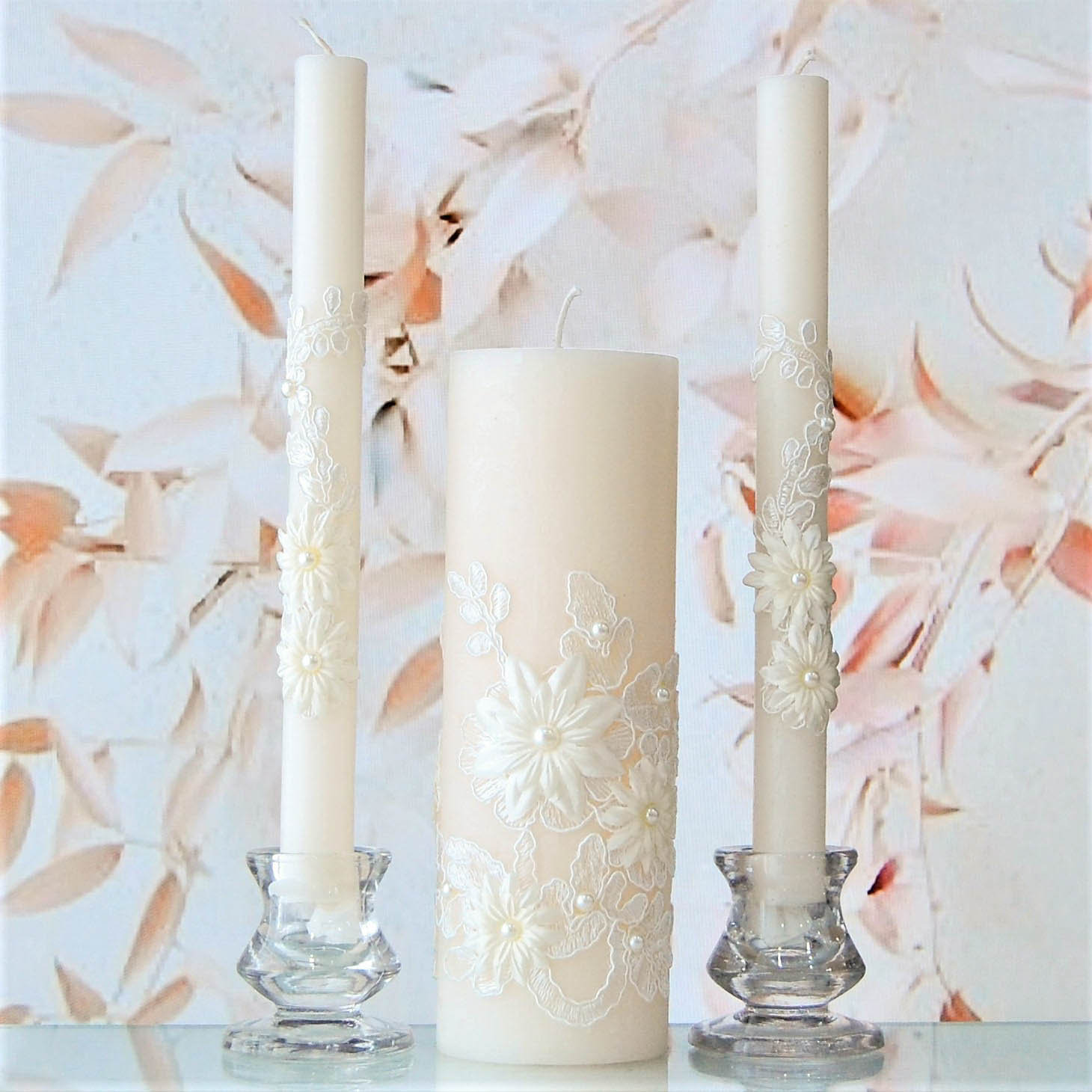 Unity candle set for weddining Unity ceremony candles | Etsy