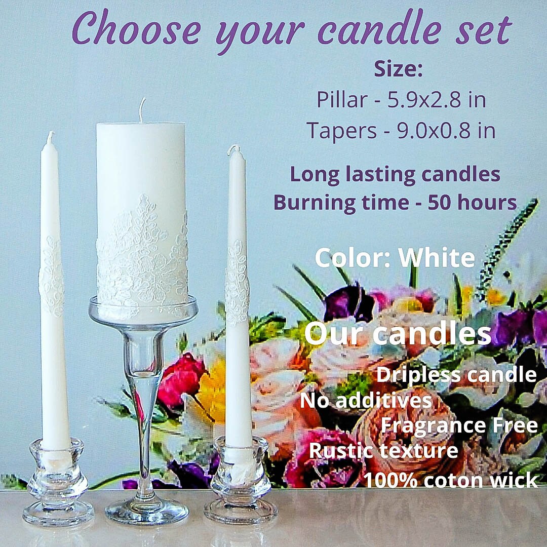 Unity Candle Set | Wedding Candle Set | Monogram Candle - Etsy